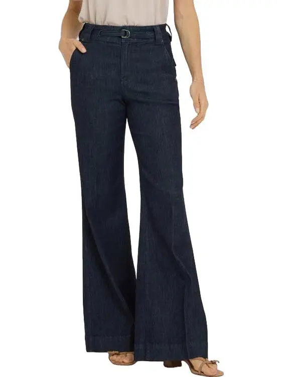 NYDJ Mia Belted High-waist Flare Jeans - Rinse