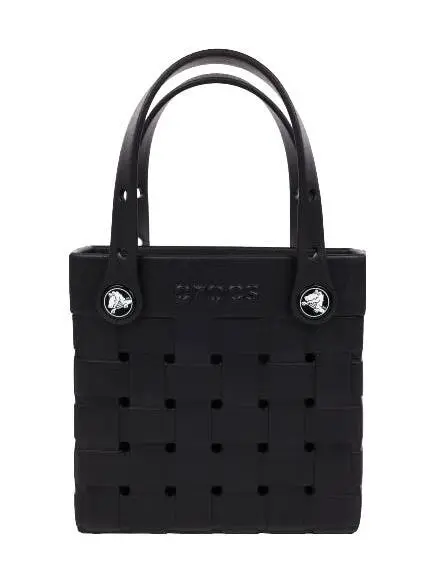 CROCS Small Woven Style Crossbody Tote - Black