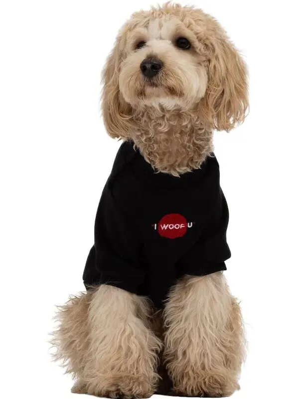 MOSHIQA I Woof U Dog Sweatshirt - Black