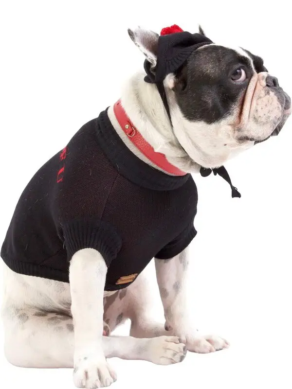 MOSHIQA I Woof U Knit Dog Sweater - Black