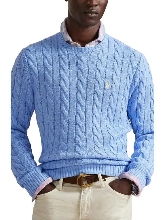 Polo Ralph Lauren Cable Knit Cotton Sweater - Austin Blue