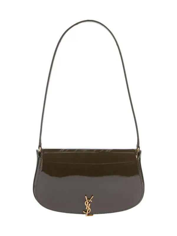 Saint Laurent Mini Voltaire Patent Leather Shoulder Bag - Vineyard Green