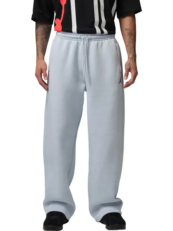 JORDAN Brooklyn Fleece Oversized Open-hem Pants - Blue