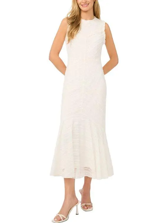 CECE DUPRAZ Sleeveless Ruffle Yoke Dress - New Ivory