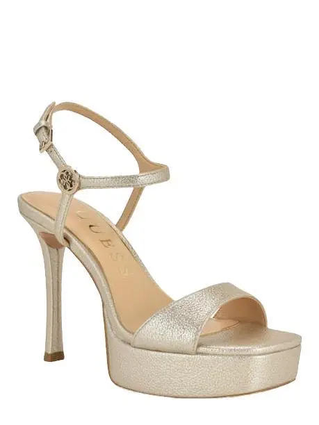 Guess Ankle Strap Platform Sandal - Gold 710