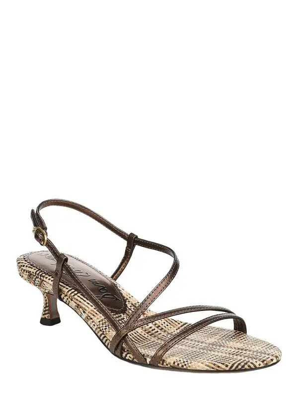 Sam Edelman Slingback Kitten Heel Sandals - Bronze Metallic