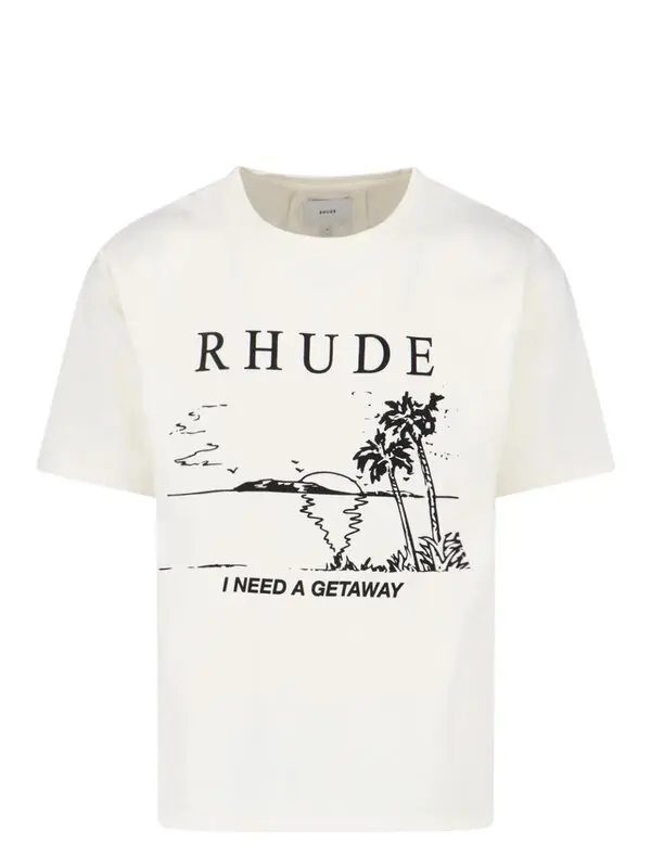 Rhude I Need A Getaway" T-shirt - White