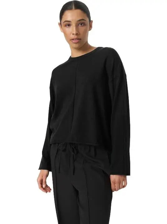 SOAKED IN LUXURY Slspina Boxy Fit Pullover - Black