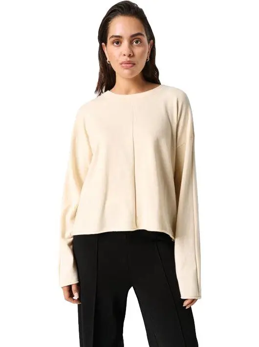 SOAKED IN LUXURY Slspina Boxy Fit Pullover - Whitecap Gray