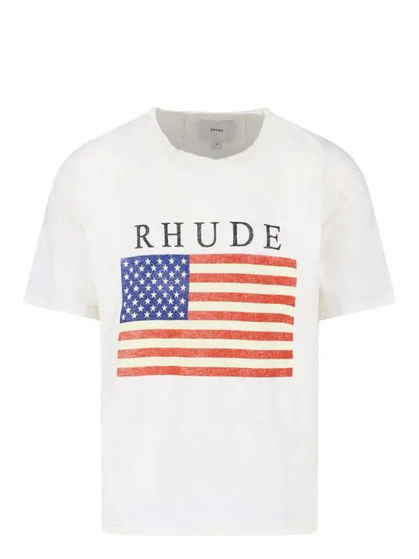 Rhude Usa' T-shirt - White