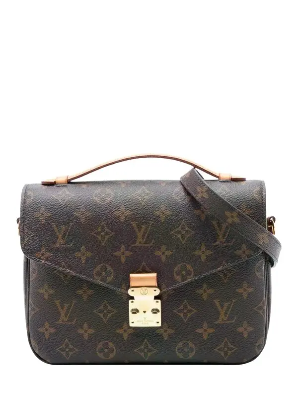 LOUIS VUITTON 2021-2025 Monogram Pochette Metis Satchel - Brown
