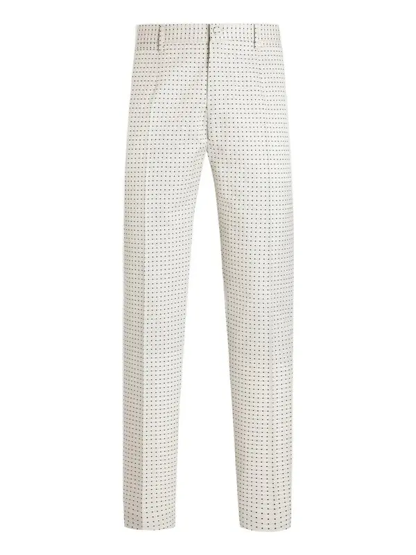 Dolce & Gabbana Micro Pattern Jacquard Trousers - Multicolor