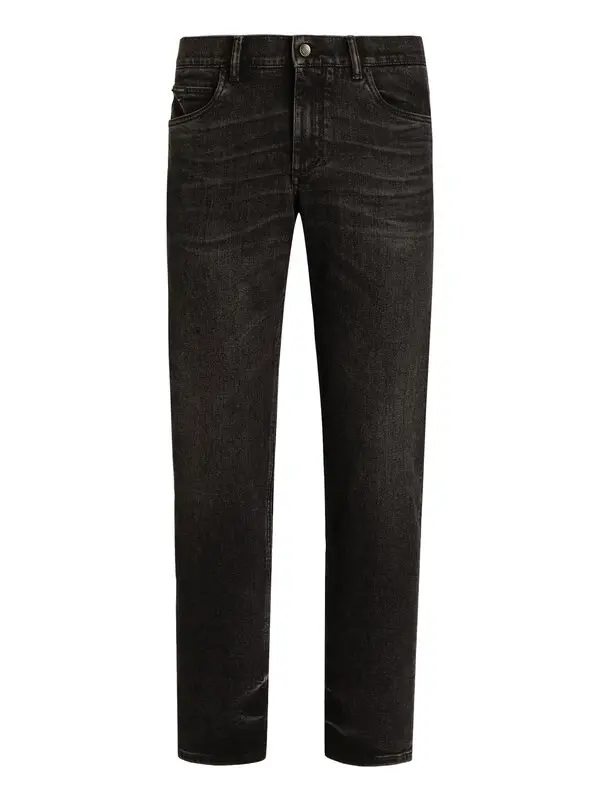 Dolce & Gabbana Denim Trousers With Dg Patch - Multicolor