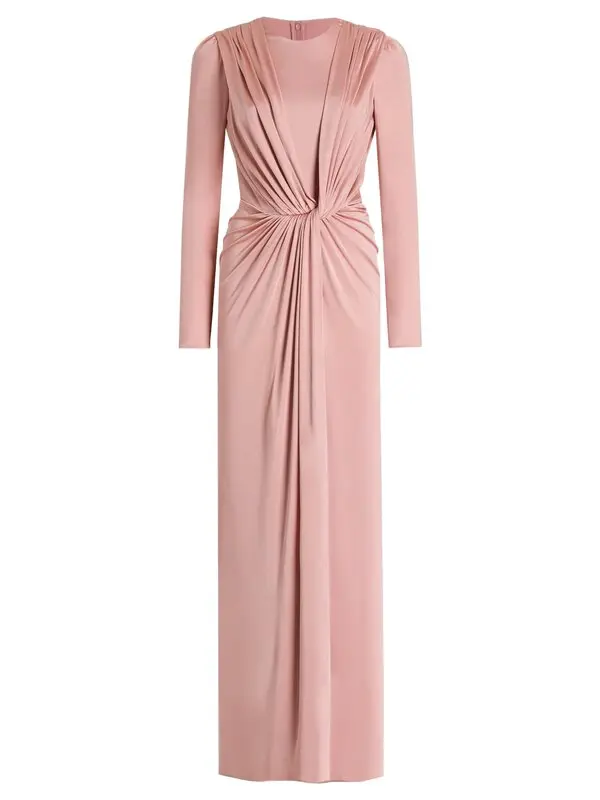 Dolce & Gabbana Viscose Jersey Long Dress - Pink