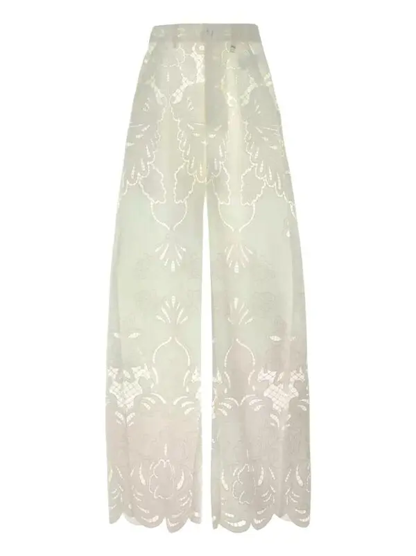 Giuseppe Di Morabito Anglaise-broderie Trousers - White