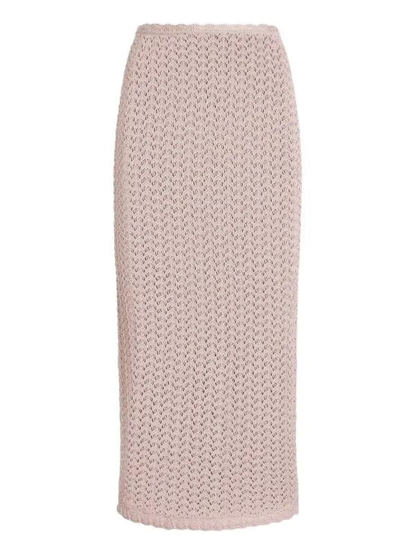 Dolce & Gabbana Viscose Crochet Skirt - Pink