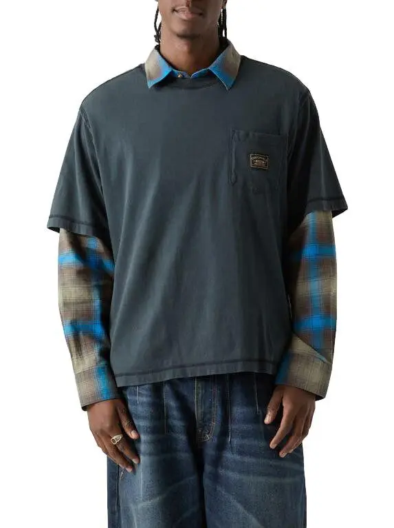 GUESS ORIGINALS Go Oversize Boxy Cotton T-shirt - Jet
