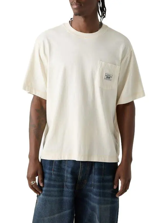 GUESS ORIGINALS Go Oversize Boxy Cotton T-shirt - Medium Beige
