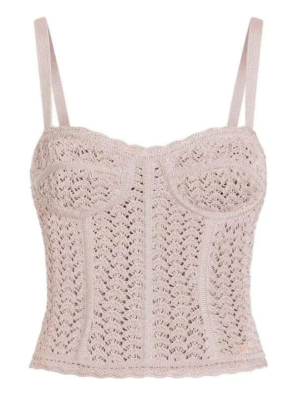 Dolce & Gabbana Crochet Bustier - Pink