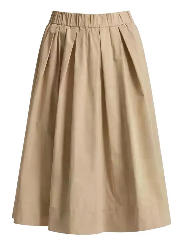 Peserico Pleated Midi Skirt - Neutrals