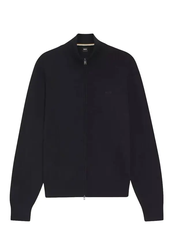 BOSS Upalano Zip-up Sweater - Black