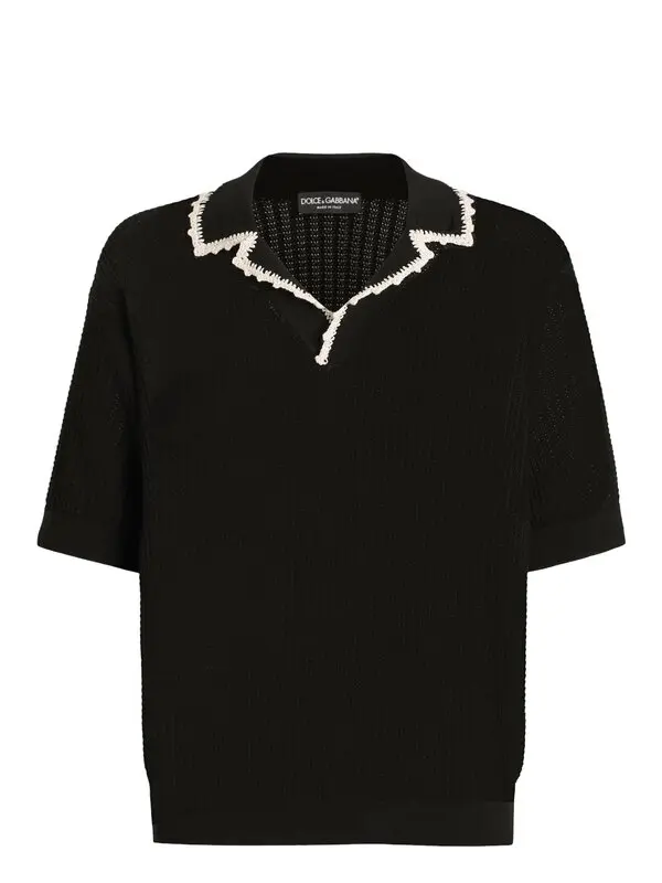 Dolce & Gabbana Cotton Polo Shirt - Black