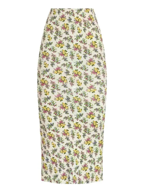 Dolce & Gabbana Floral-print Pencil Skirt - White