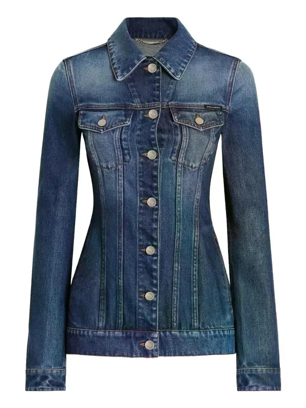 Dolce & Gabbana A-line Denim Jacket - Blue