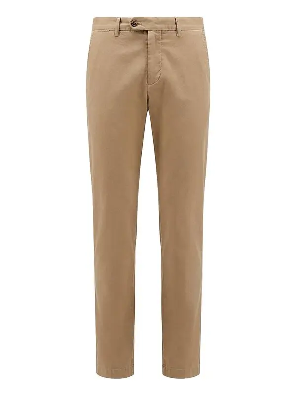 PT TORINO Master Fit Stretch Cotton Trousers - Brown