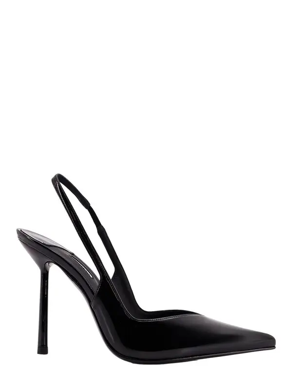 LE SILLA Patent Leather Slingback Pumps - Black