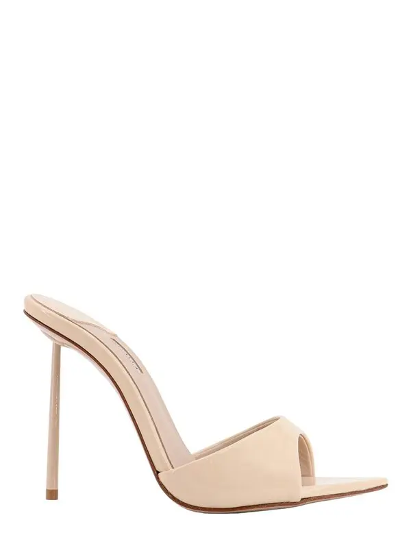 LE SILLA Bella Patent Leather Stiletto Sandals - Beige