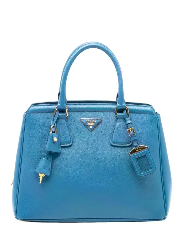Prada Saffiano Lux Parabole Tote Bag - Blue