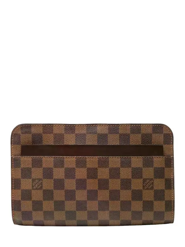 LOUIS VUITTON 2003 Damier Ebene Saint Louis Pochette - Brown