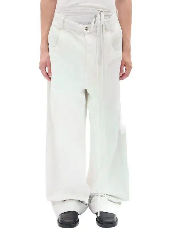 ANN DEMEULEMEESTER Michael Wide-leg Jeans - Neutrals
