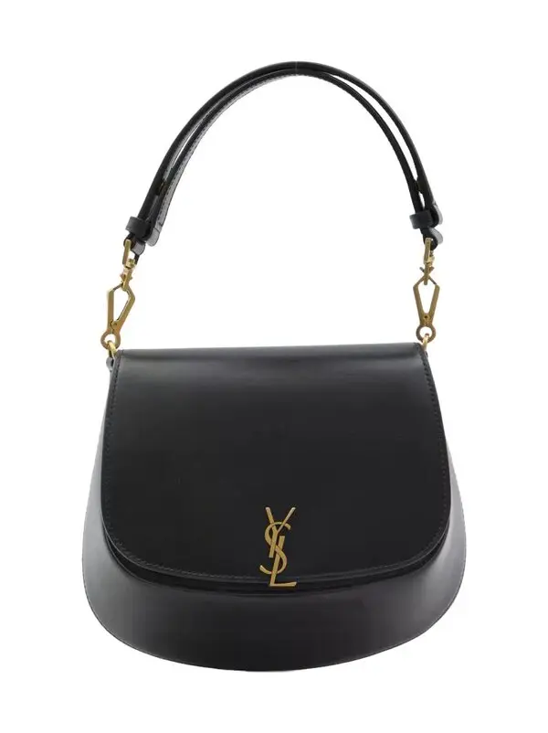 Saint Laurent Logo-plaque Shoulder Bag - Black