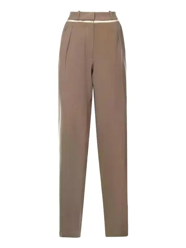 NENSI DOJAKA Tonal Belt Tailored Trousers - Brown
