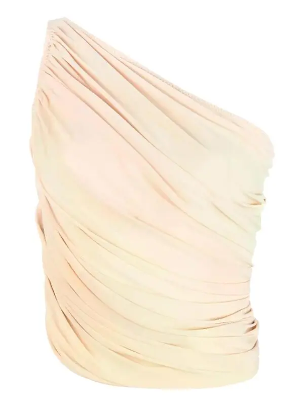 Norma Kamali Draped One-shoulder Top - Neutrals