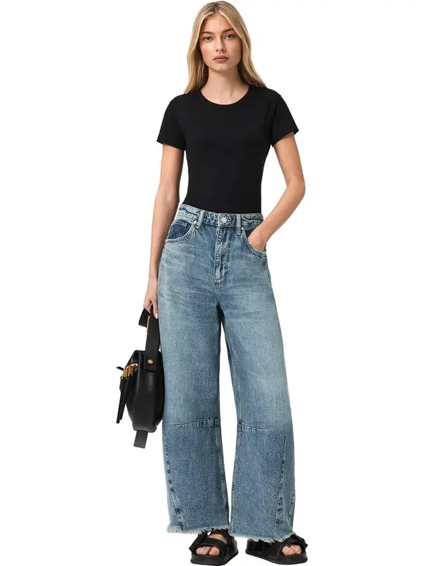ALLSAINTS Payton Barrel Leg Jeans - Blue