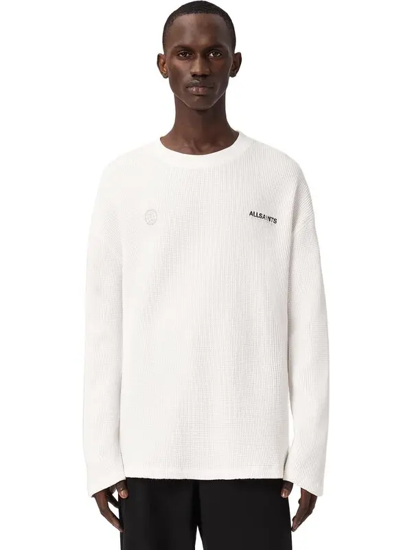 ALLSAINTS Emblem Oversized Long Sleeve T-shirt - Cottage White
