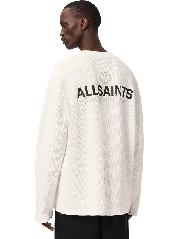 ALLSAINTS Emblem Oversized Long Sleeve T-shirt - Cottage White