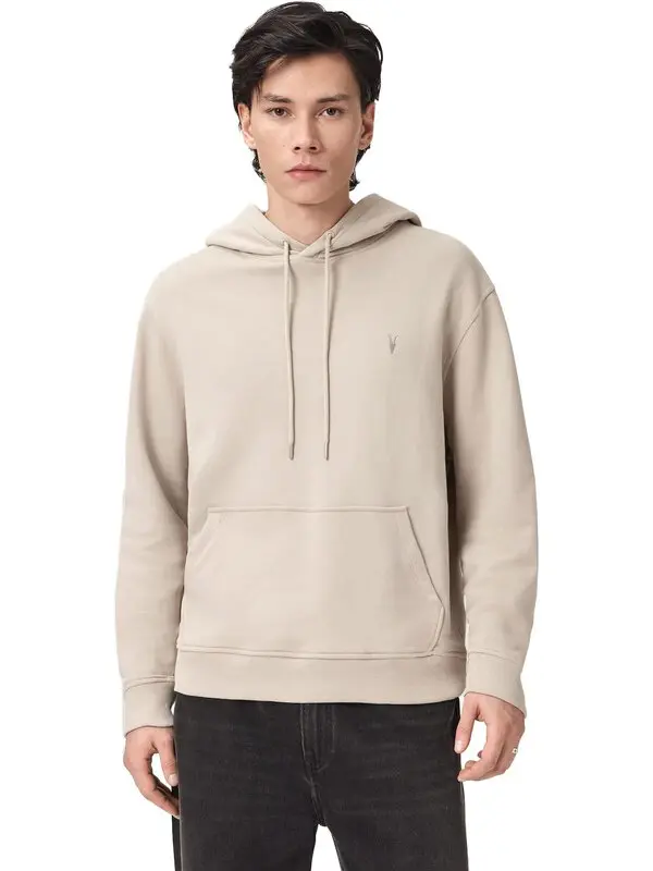 ALLSAINTS Asher Ramskull Oversized Hoodie - Sandstone Brown