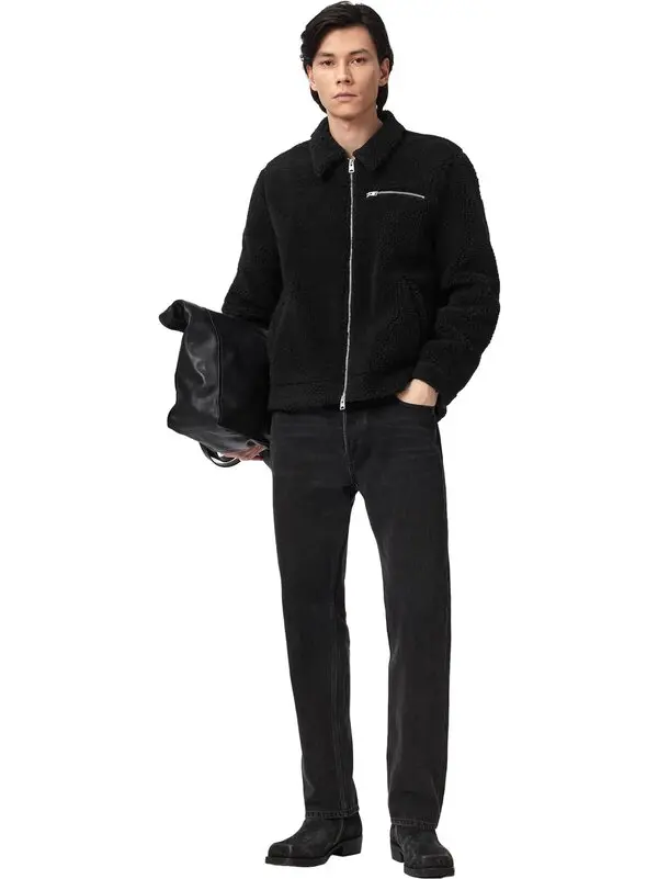 ALLSAINTS Otis Sherpa Jacket - Jet Black