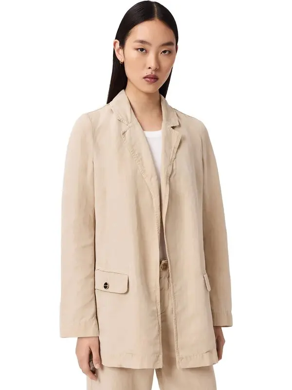 ALLSAINTS Aleida Tencel Blazer - Brown