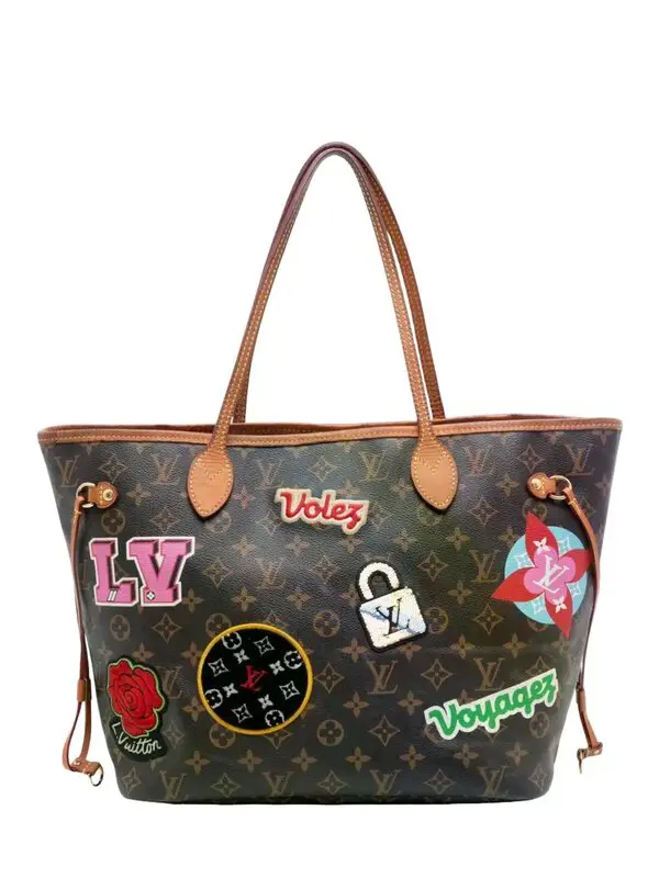 LOUIS VUITTON Monogram Patches Neverfull Mm Tote Bag - Brown
