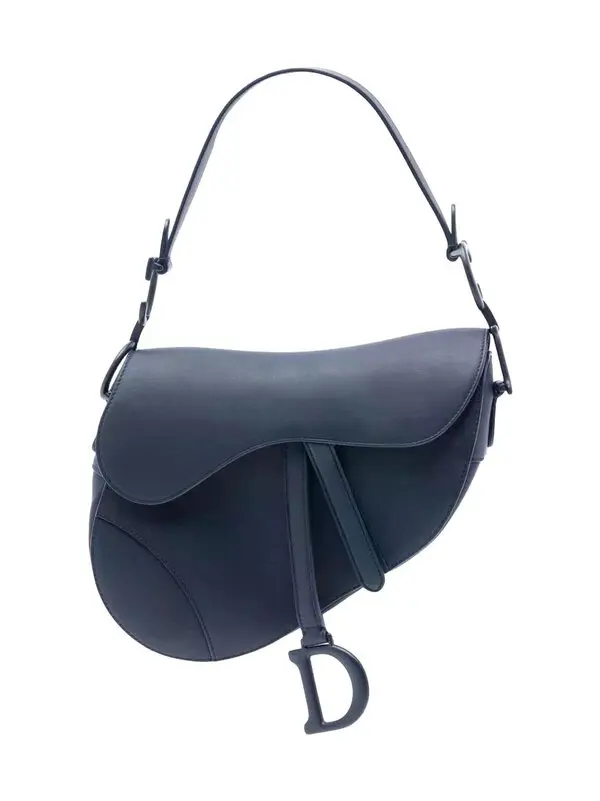 Dior 2019 Ultra Matte Calfskin Saddle Bag - Blue