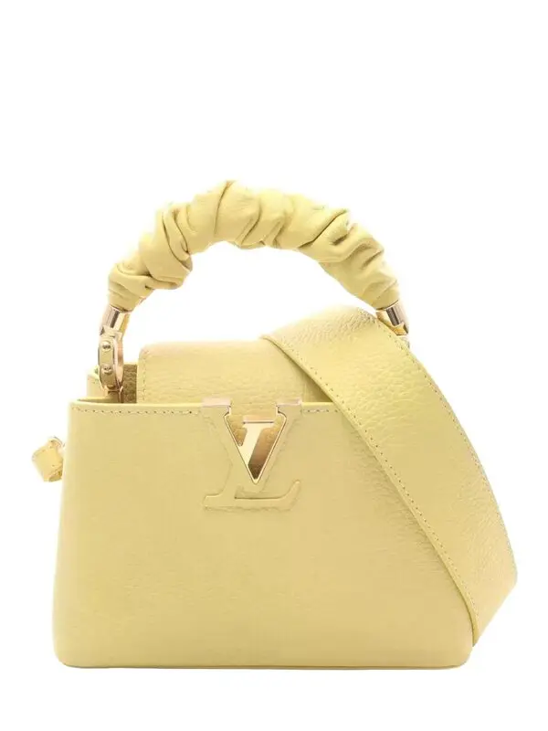 LOUIS VUITTON 2021-2026 Taurillon Mini Capucines Satchel - Yellow