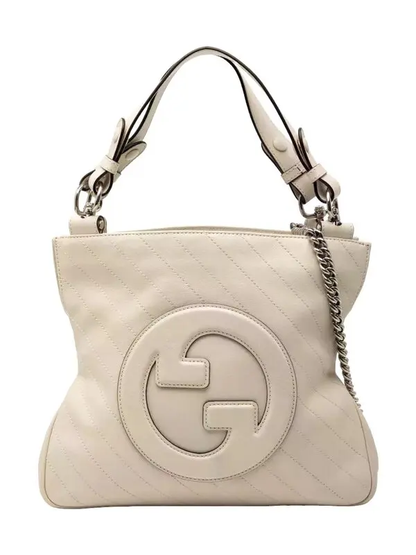 Gucci 2000-2015 Small Matelassé Leather Blondie Tote Satchel - White