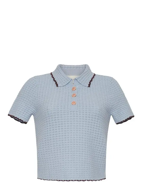 Cara Cara Melody Polo - Light Blue With Brown Tipping