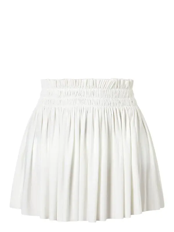 Norma Kamali Pickleball Pleated Tennis Skirt - White