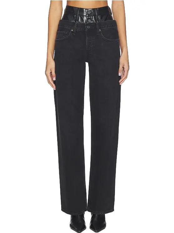 AGOLDE Elson High Rise Loose Jeans - Detox & Raven